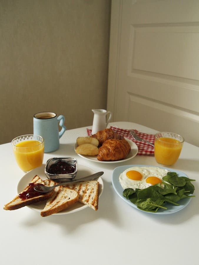 Breakfast. Side View. Morning Routine Stock Photo - Image of brunch ...
