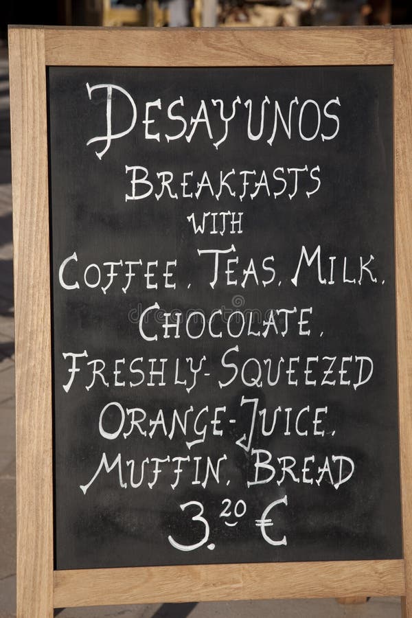 Breakfast Sign stock image. Image of breakfast, drink - 12570385