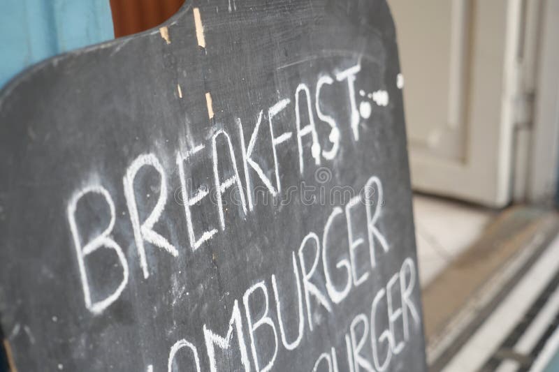 Breakfast Special Sign at a Charming Caf Stock Image - Image of tasty ...