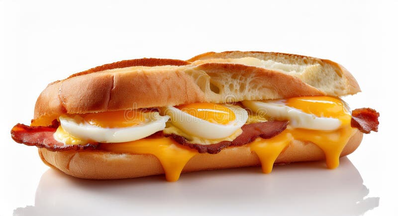 A Breakfast Sub Sandwich - Generated by Ai. Stock Illustration ...