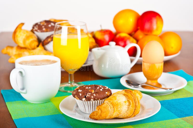 Table Set for Breakfast with Healthy Food Stock Photo - Image of eating ...
