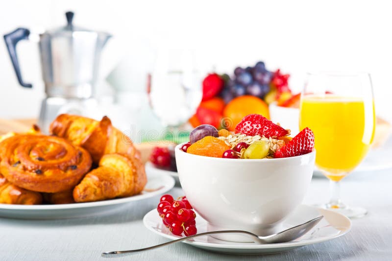 Breakfast table stock image. Image of breakfast, plate - 19095107
