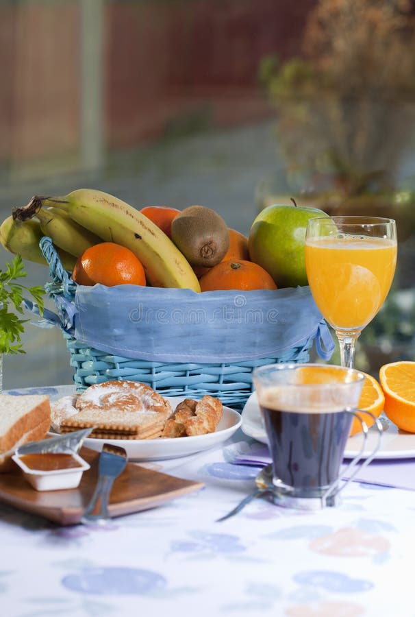 Breakfast table stock photo. Image of apples, table, plum - 2306744