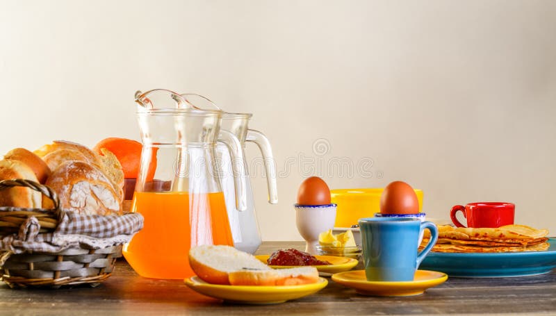 Breakfast table full set stock photo. Image of food - 106011876