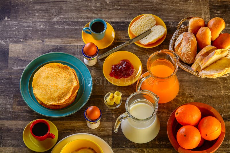Breakfast table full set stock photo. Image of table - 106010842