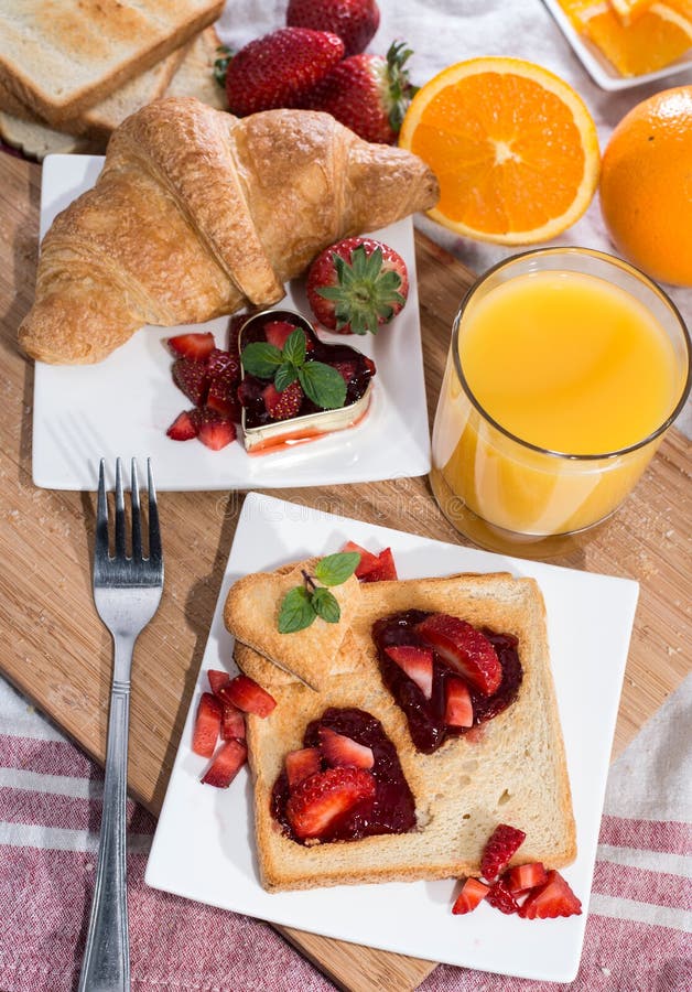 Breakfast Table stock photo. Image of snack, marmalade - 33816962