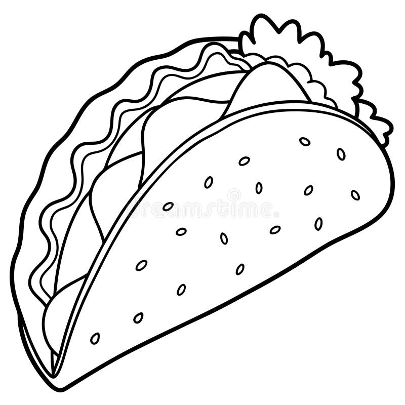 Breakfast Taco Isolated on a Transparent Background Stock Vector ...