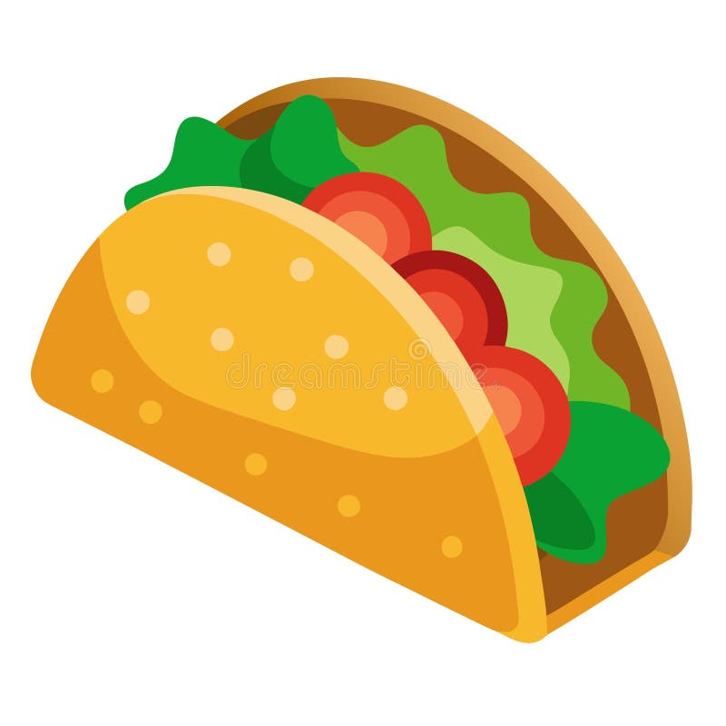 Breakfast Taco Isolated on a Transparent Background Stock Vector ...