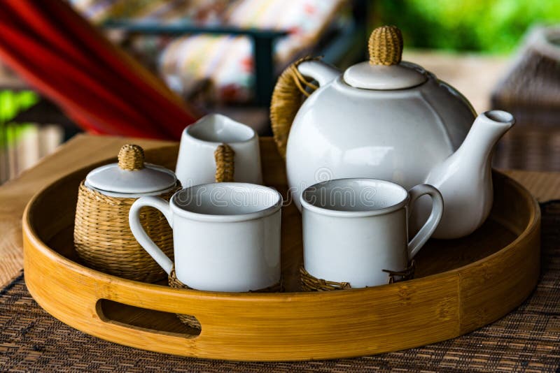Breakfast tea set I stock image. Image of breakfast, coffee - 80915817