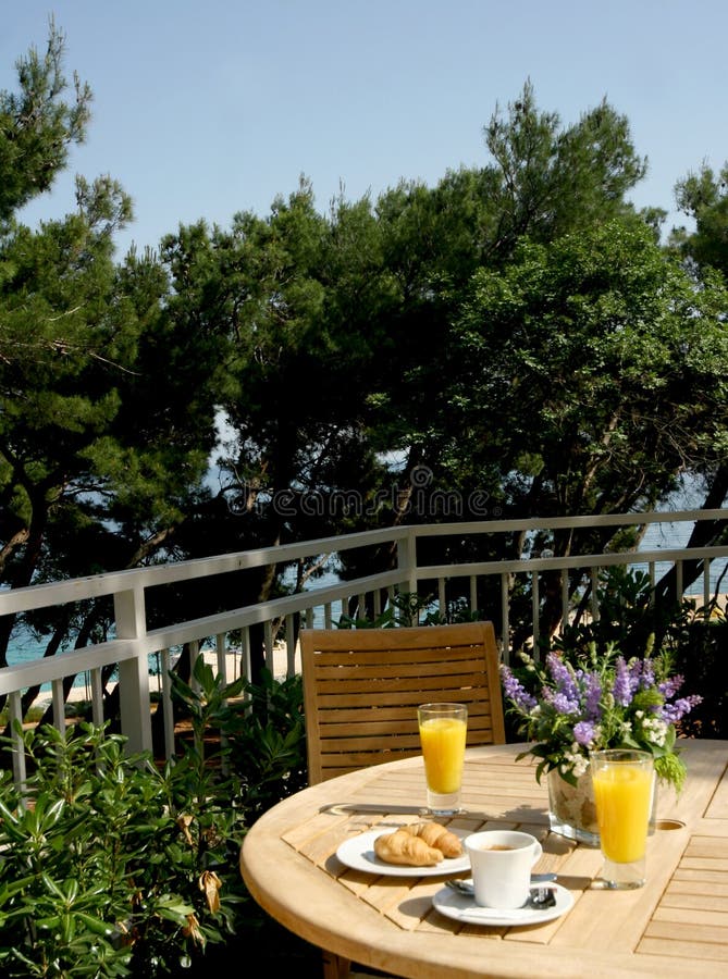 Breakfast on the terrace stock image. Image of lunch - 43517609