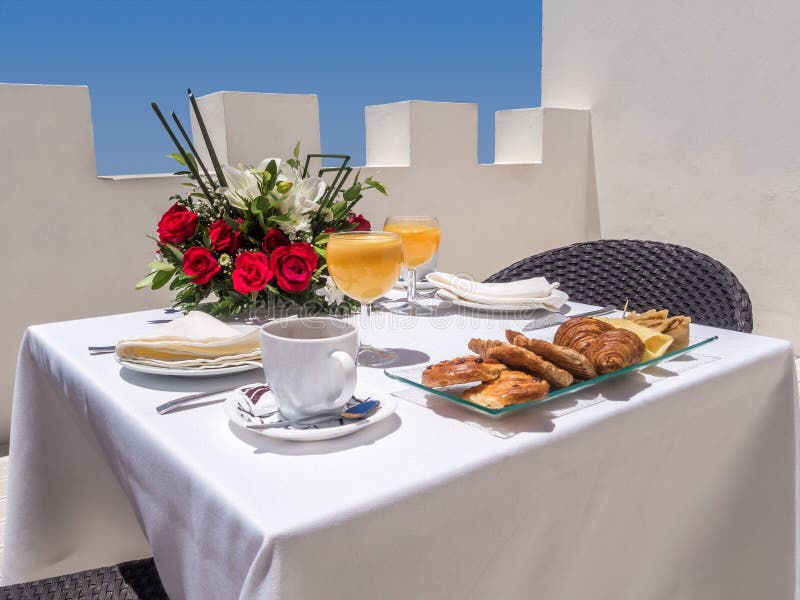 Breakfast on terrace stock image. Image of patio, meal - 57234751
