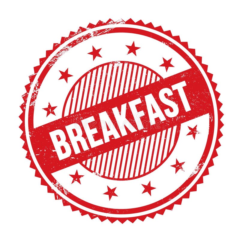 BREAKFAST Text on Green Grungy Vintage Stamp Stock Illustration ...