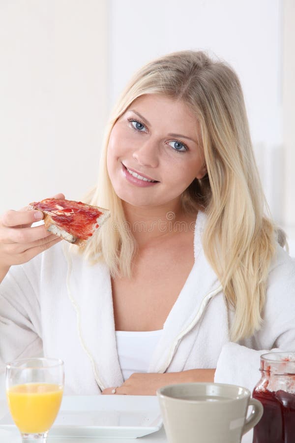 Breakfast time stock image. Image of continental, hair - 16606633