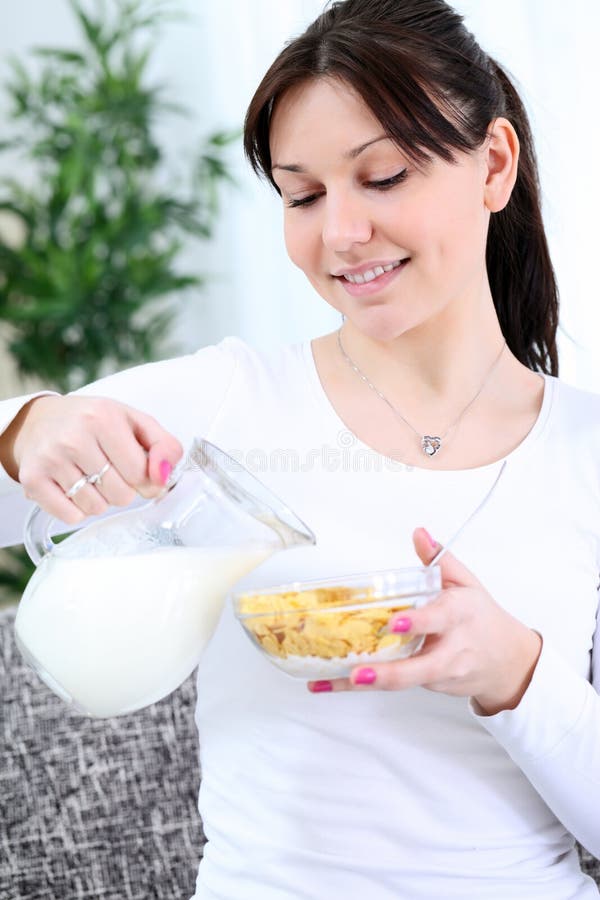 Breakfast time stock photo. Image of lady, breakfast - 26730184