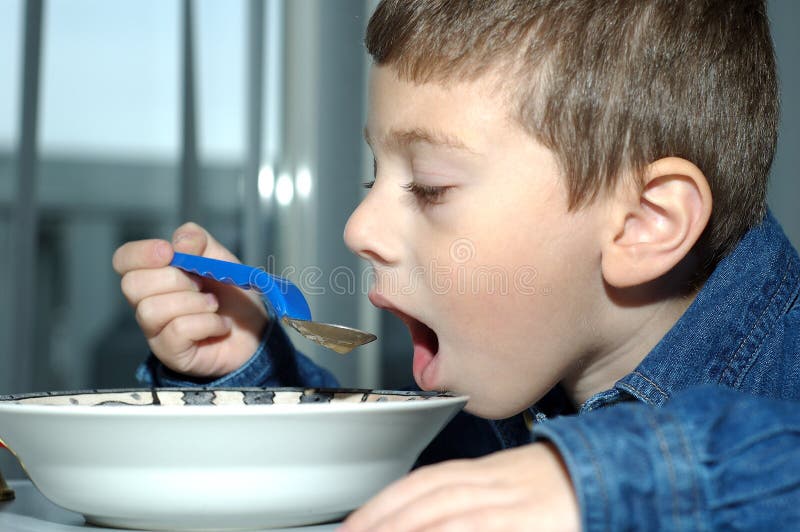 Breakfast Time stock photo. Image of child, food, profile - 42980