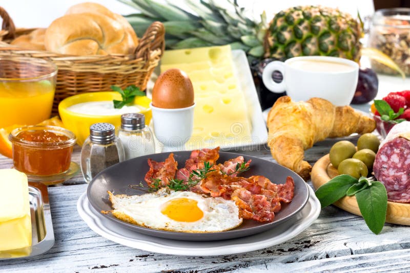 Breakfast time stock photo. Image of flower, balanced - 80846398