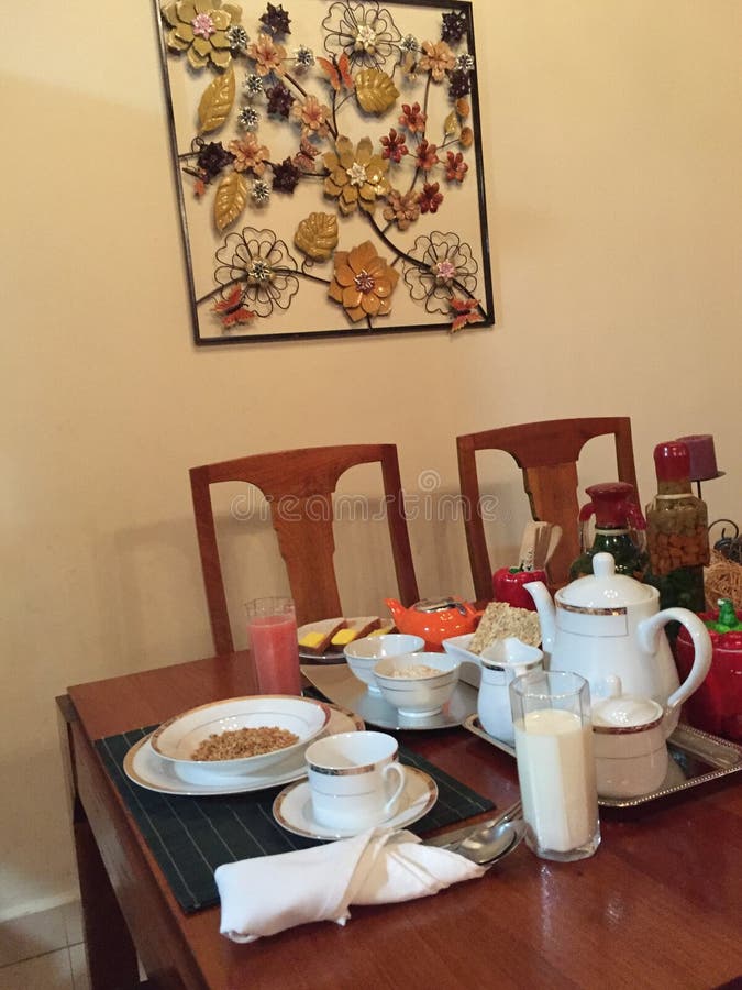 Breakfast time, eat healty stock photo. Image of estate - 178591912