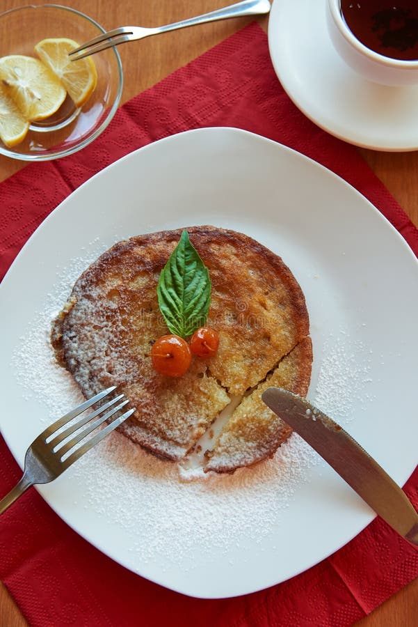 Breakfast Time Morning Tea this Lime and Sweet Honey Cake Stock Photo ...