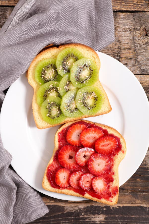 Breakfast toast stock image. Image of kiwi, meal, concept - 66421199