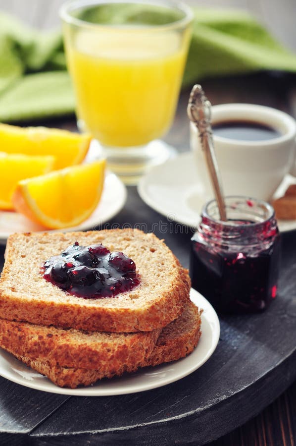 Breakfast with toast stock photo. Image of snack, coffee - 36833850
