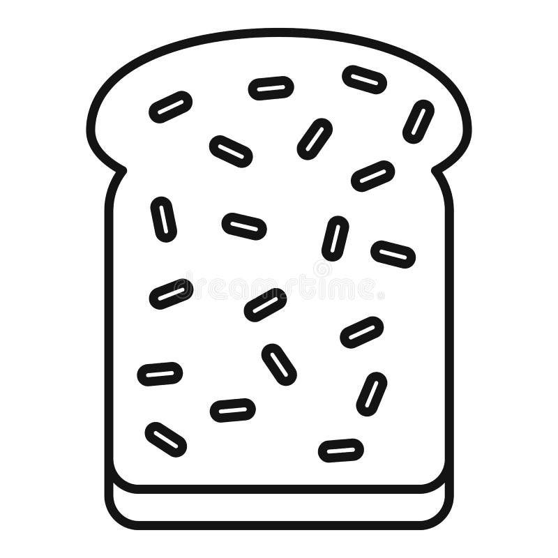 Breakfast Toast Icon, Outline Style Stock Vector - Illustration of icon ...