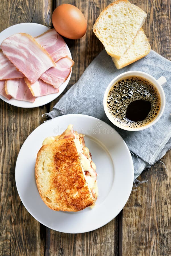 Breakfast, top view stock image. Image of meat, simple - 78968445