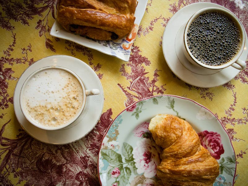 Breakfast stock photo. Image of breakfast, latte, croissant - 30473548