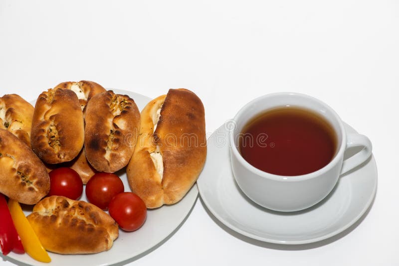 Breakfast with Traditional Pastries and Labneh. Fatayer, Fatayer, or ...