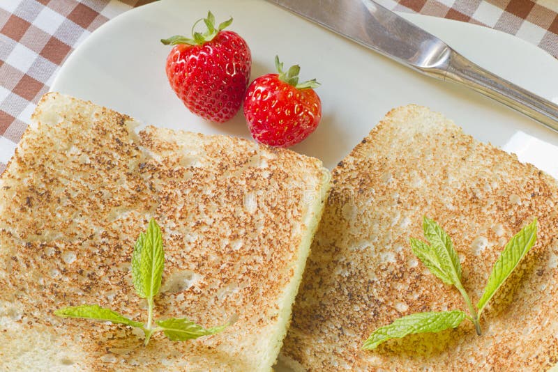 Breakfast with two toast stock photo. Image of berry - 31318524