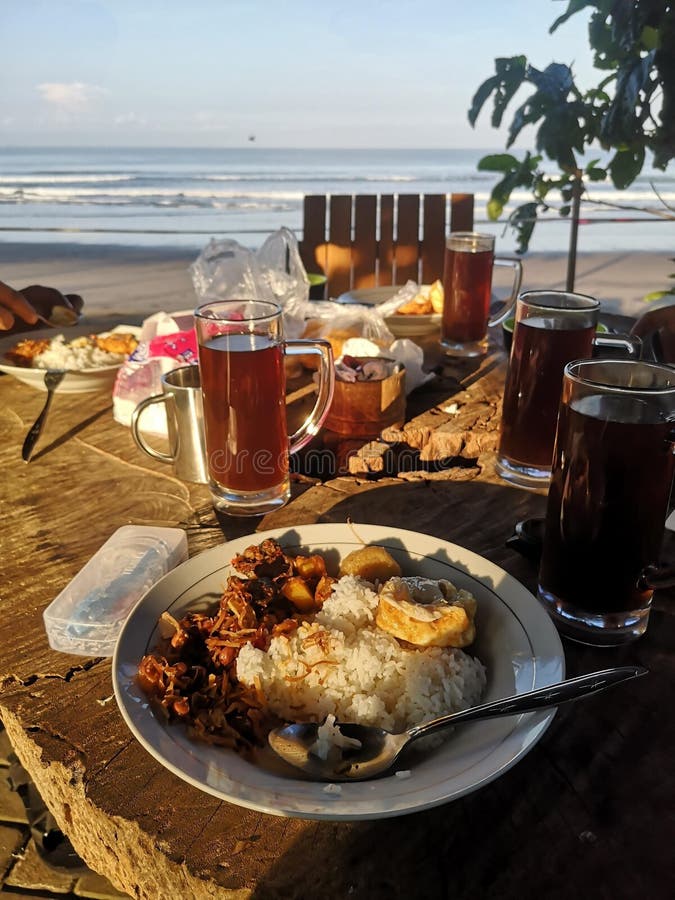 Breakfast with Uduk Rice Menu. Stock Photo - Image of menu, meal: 296312640