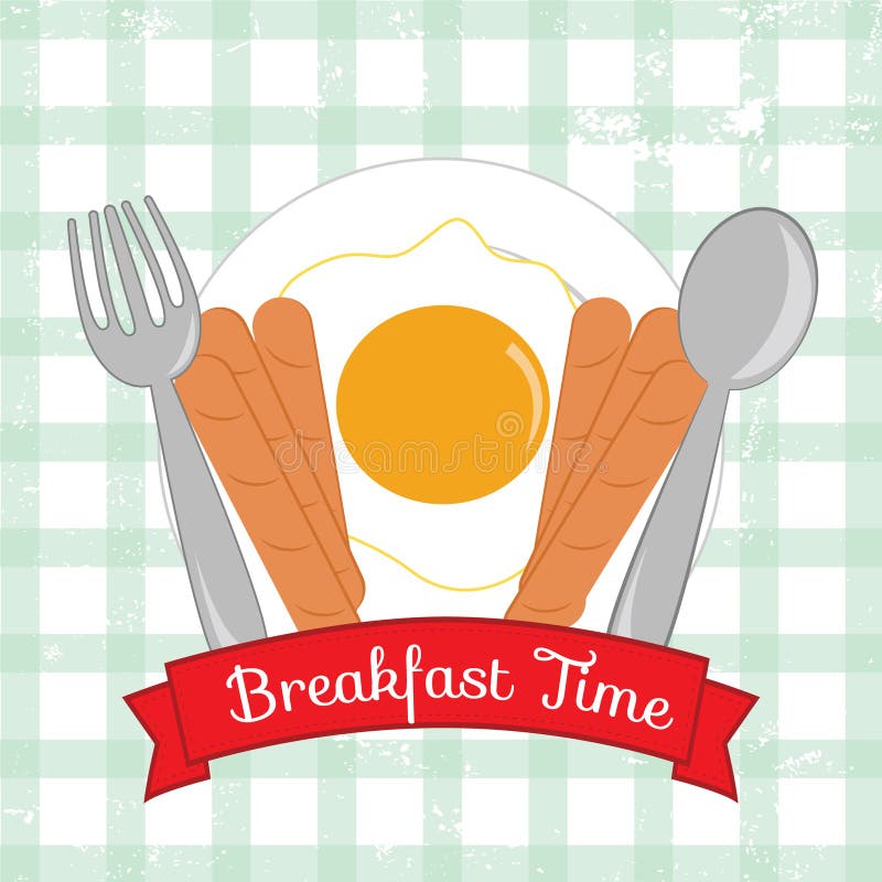 Breakfast. Vector Illustration Decorative Design Stock Vector ...