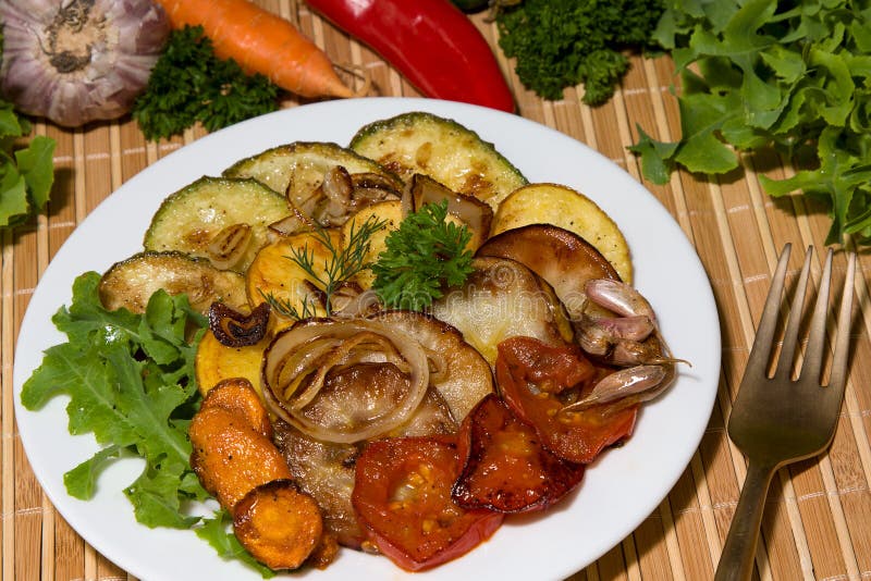 Breakfast of vegetables stock image. Image of cooked - 21016209