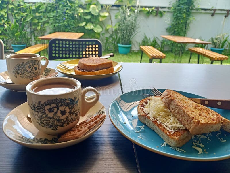 Breakfast with a View stock image. Image of plus, bread - 286372903