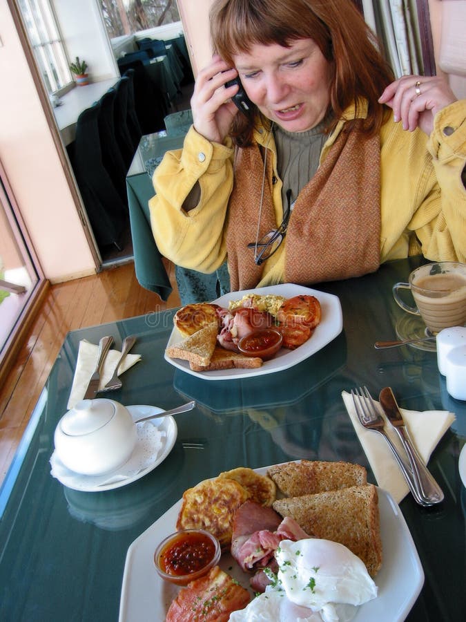 Breakfast wakeup call stock image. Image of redhead, diner - 354033