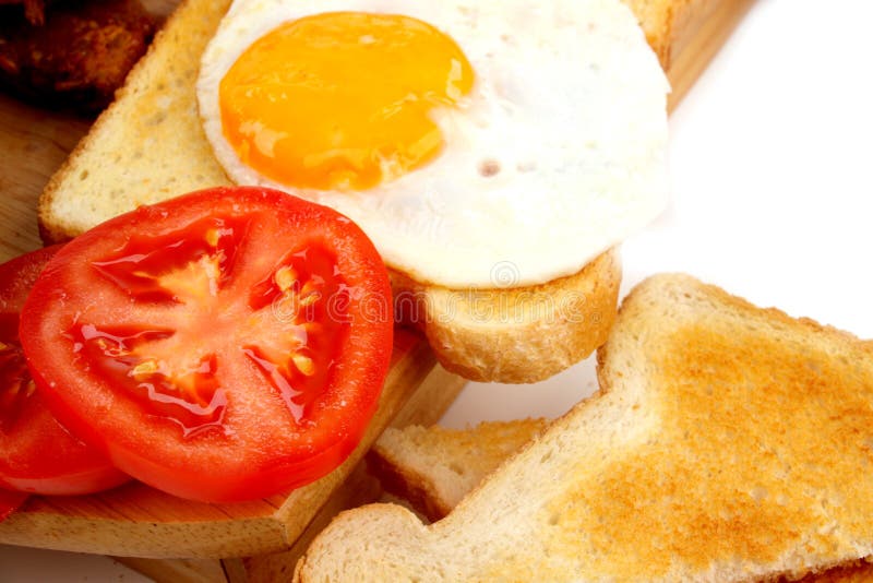 Breakfast on a White Background Stock Photo - Image of frypan, natural ...