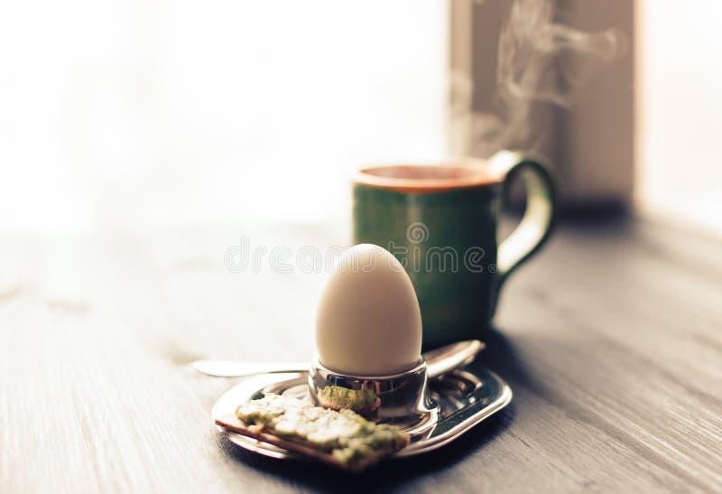 Breakfast on wooden table stock photo. Image of life - 161867082