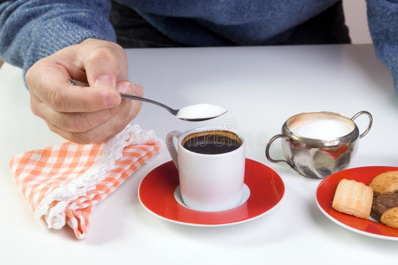 Breakfast at work stock image. Image of sweet, labor - 12477417