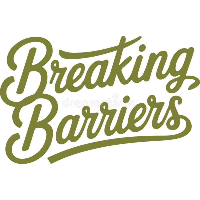 Breaking Barriers Motivational Poster Stock Vector - Illustration of ...