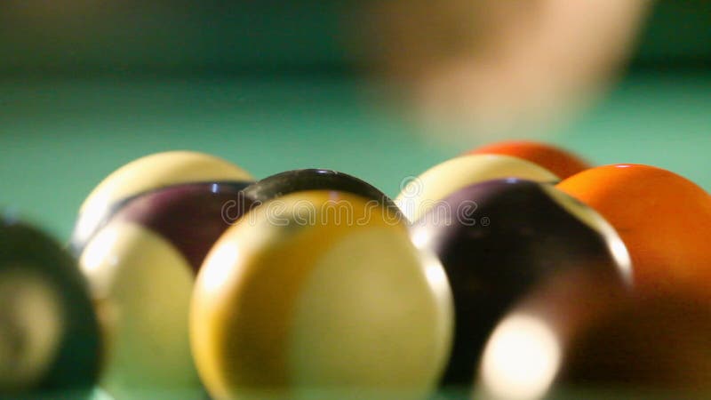 Billiard Balls Triangle Starting Position Shot. Pool Balls with Numbers ...