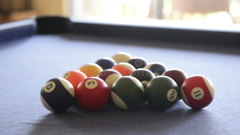 Breaking Billiard Balls on Pool Table Stock Footage - Video of people ...
