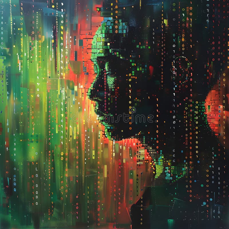 Breaking through Binary Code. Stock Illustration - Illustration of ...