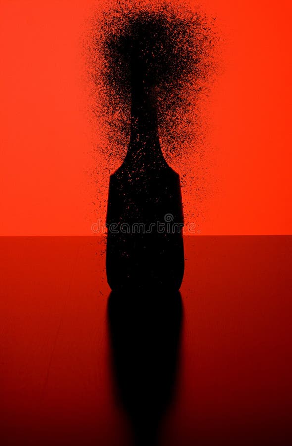 Breaking bottle stock photo. Image of liquid, sections - 13013808