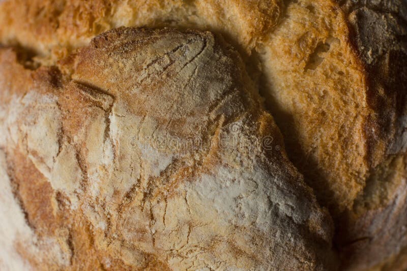 Man Breaking a Loaf of Crusty White Bread Stock Photo - Image of eating ...