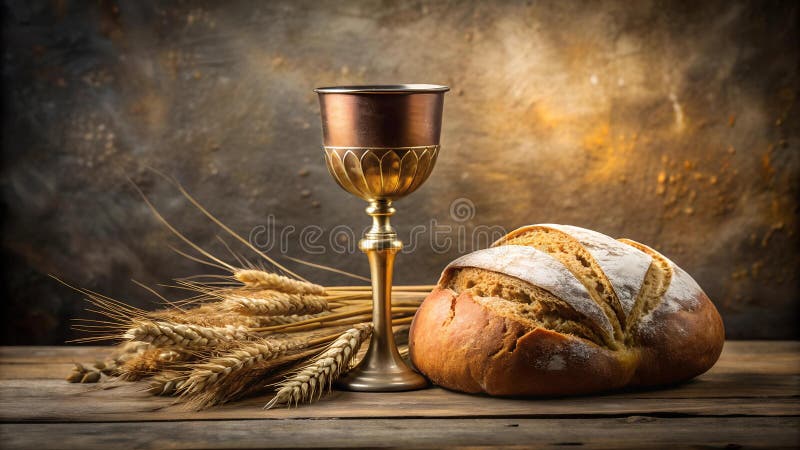 The Breaking of Bread a Symbolic Still Life of the Eucharist Generative ...