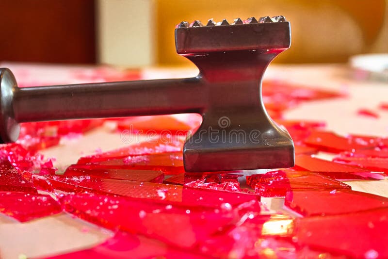 Shards of Stain Glass Candy Broken Up Stock Image - Image of candy ...