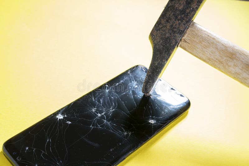 Breaking Cellphone Hammer Stock Photos - Free & Royalty-Free Stock ...