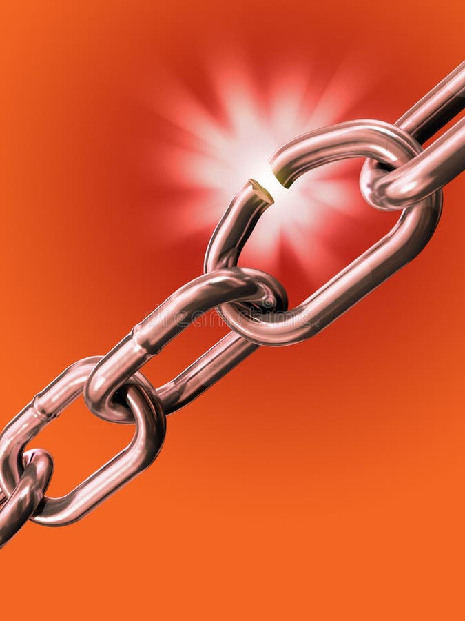 Chain breaking stock illustration. Illustration of break - 40242274