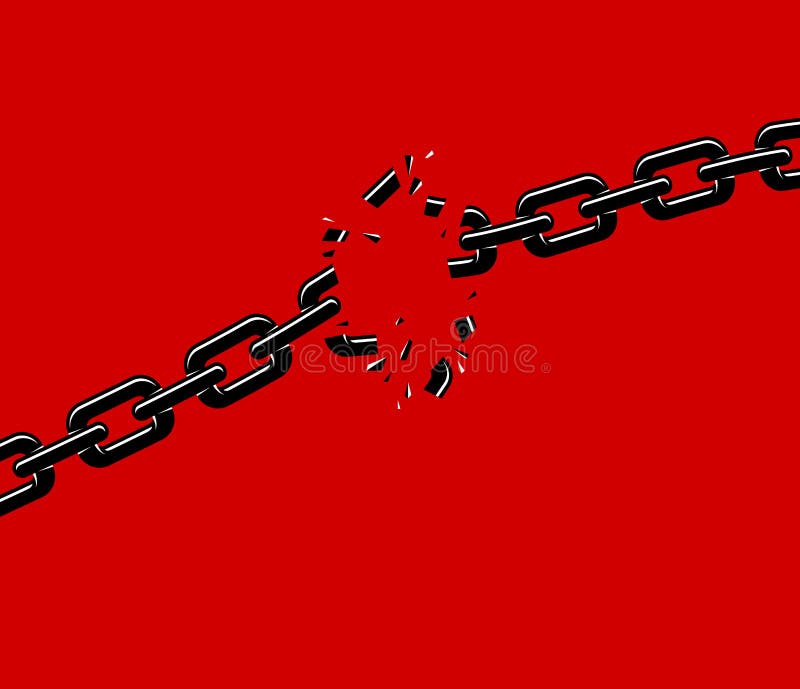 Breaking Chain Freedom and Liberty Concept Vector Illustration in ...