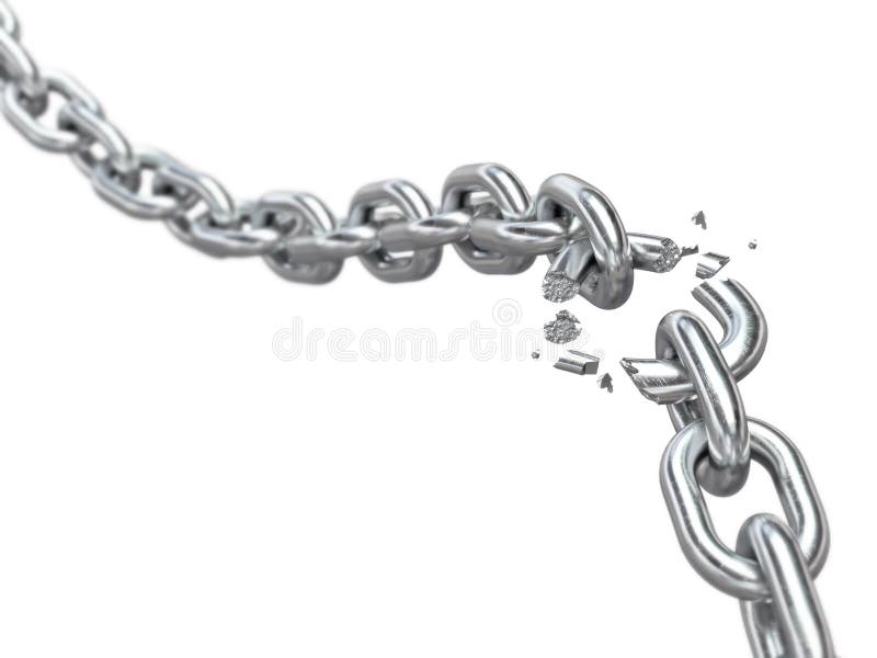 Broken chain stock illustration. Illustration of isolated - 13761485