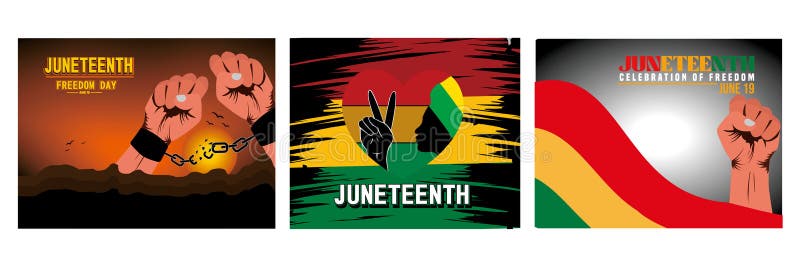 Breaking Chains at Sunset. Freedom and Emancipation Day. Independence ...